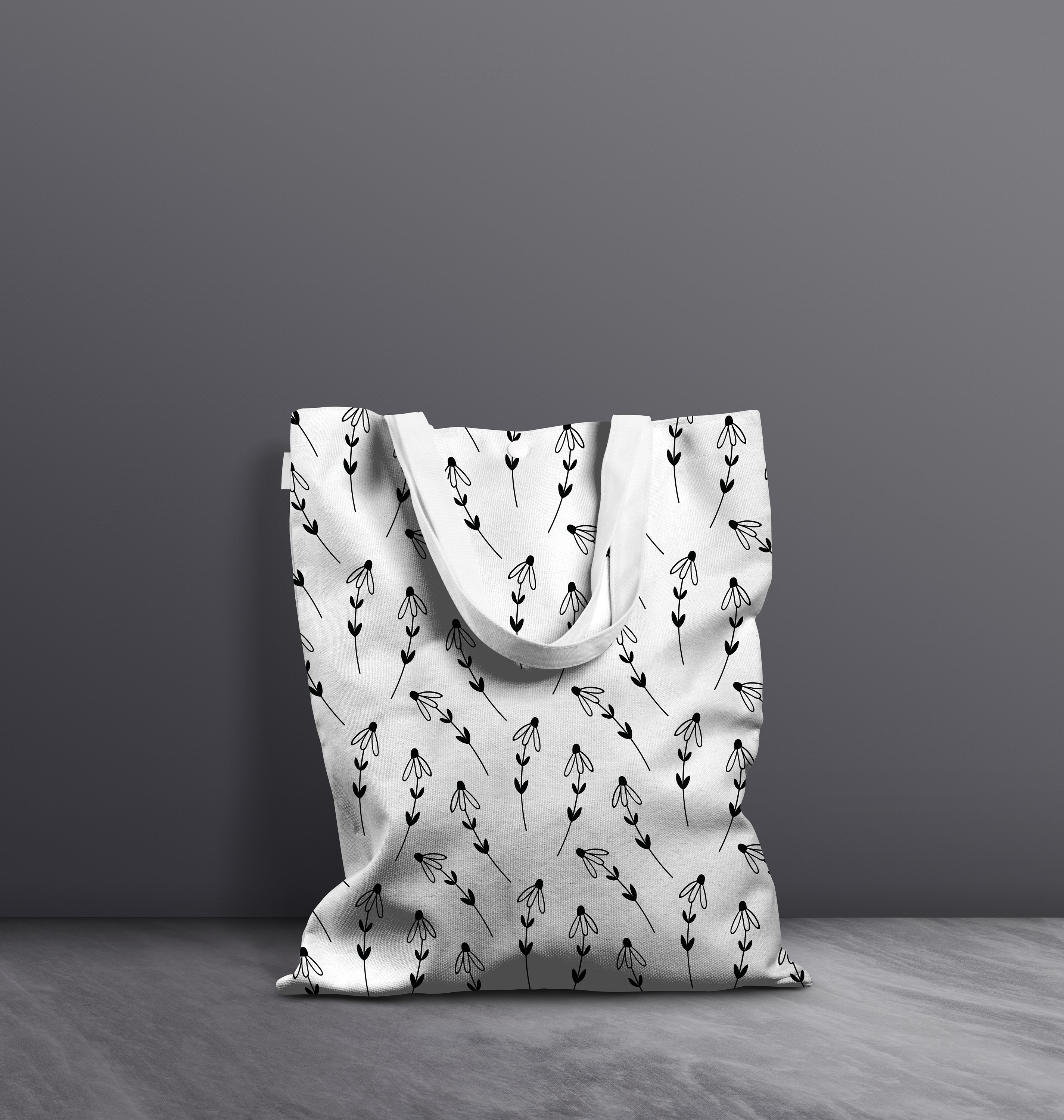 Doodle Flowers Digital Paper, Seamless Floral Digital Paper, Green ...