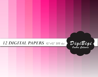 Pink Ombre Digital Paper - Etsy