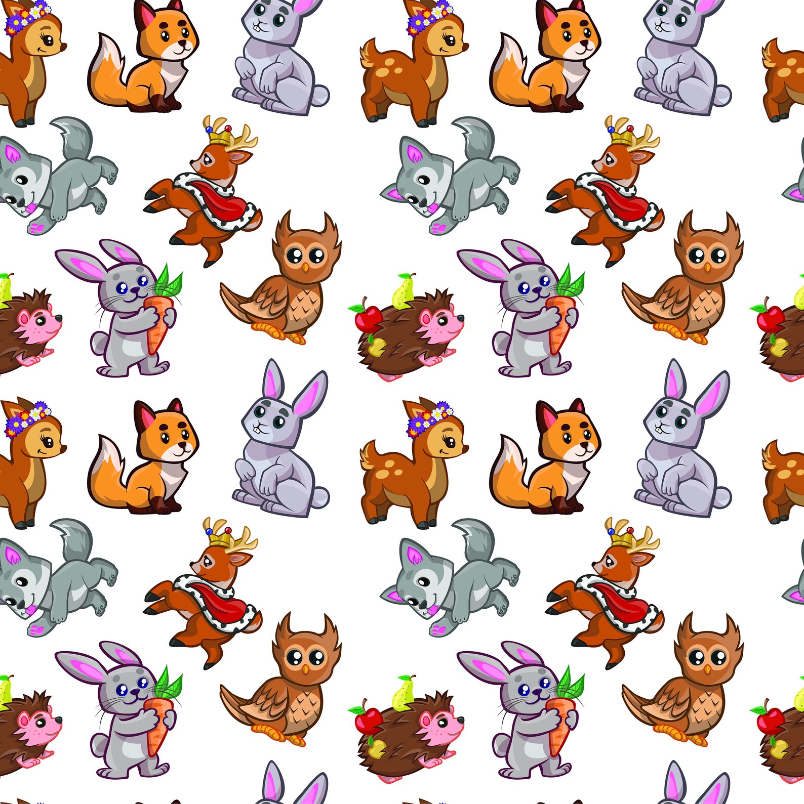 Baby Animals Digital Paper, Cute Animals Digital Paper, Kids Digital ...