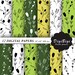Doodle Flowers Digital Paper, Seamless Floral Digital Paper, Green ...
