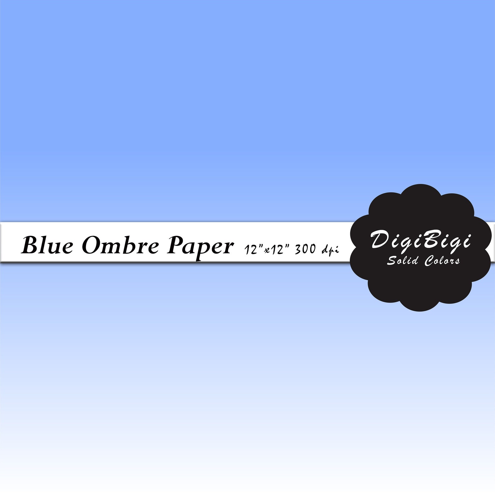Blue Ombre Digital Paper, Blue Digital Paper, 12 X 12, Ombre Digital ...