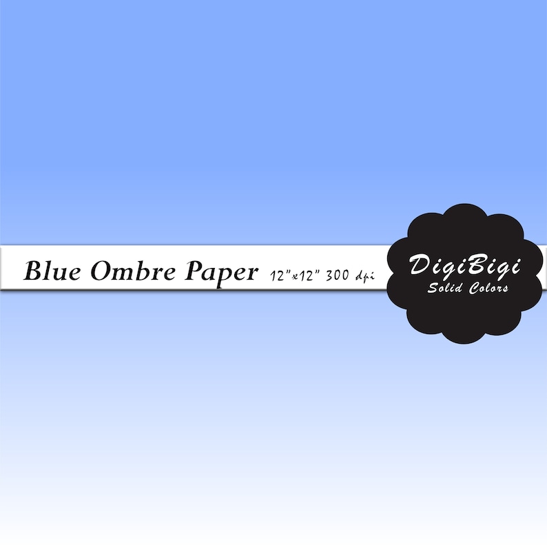 Blue Ombre Digital Paper, Blue Digital Paper, 12 X 12, Ombre Digital ...