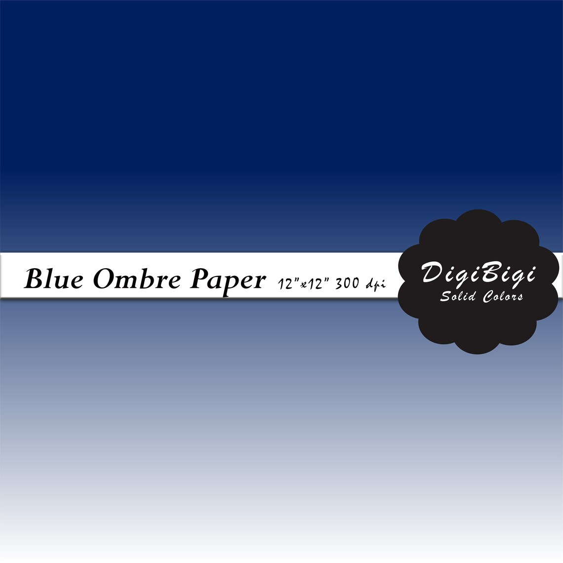 Blue Ombre Digital Paper, Blue Digital Paper, 12 X 12, Ombre Digital ...