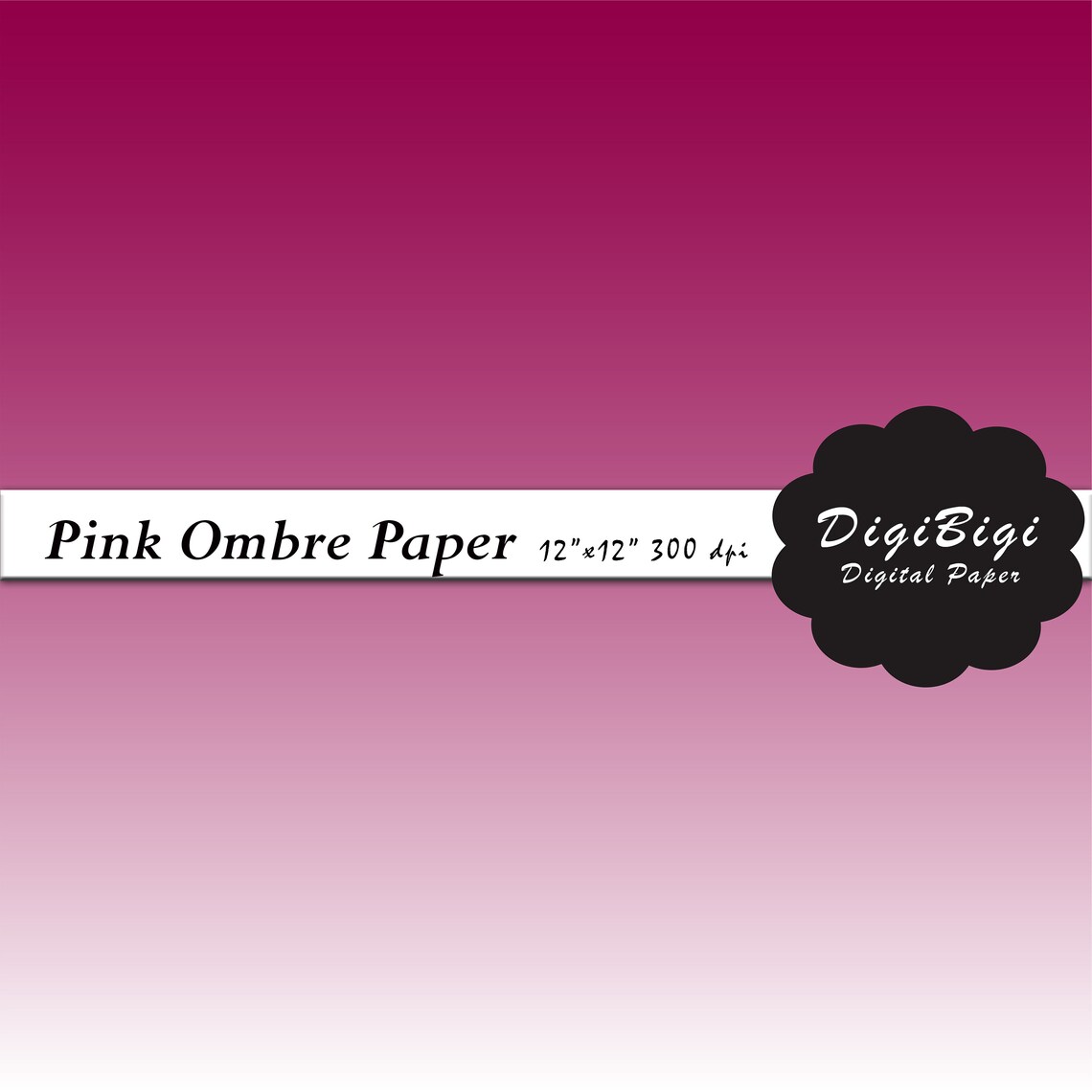 Pink Ombre Digital Paper, Pink Digital Paper, 12 X 12, Ombre Digital ...