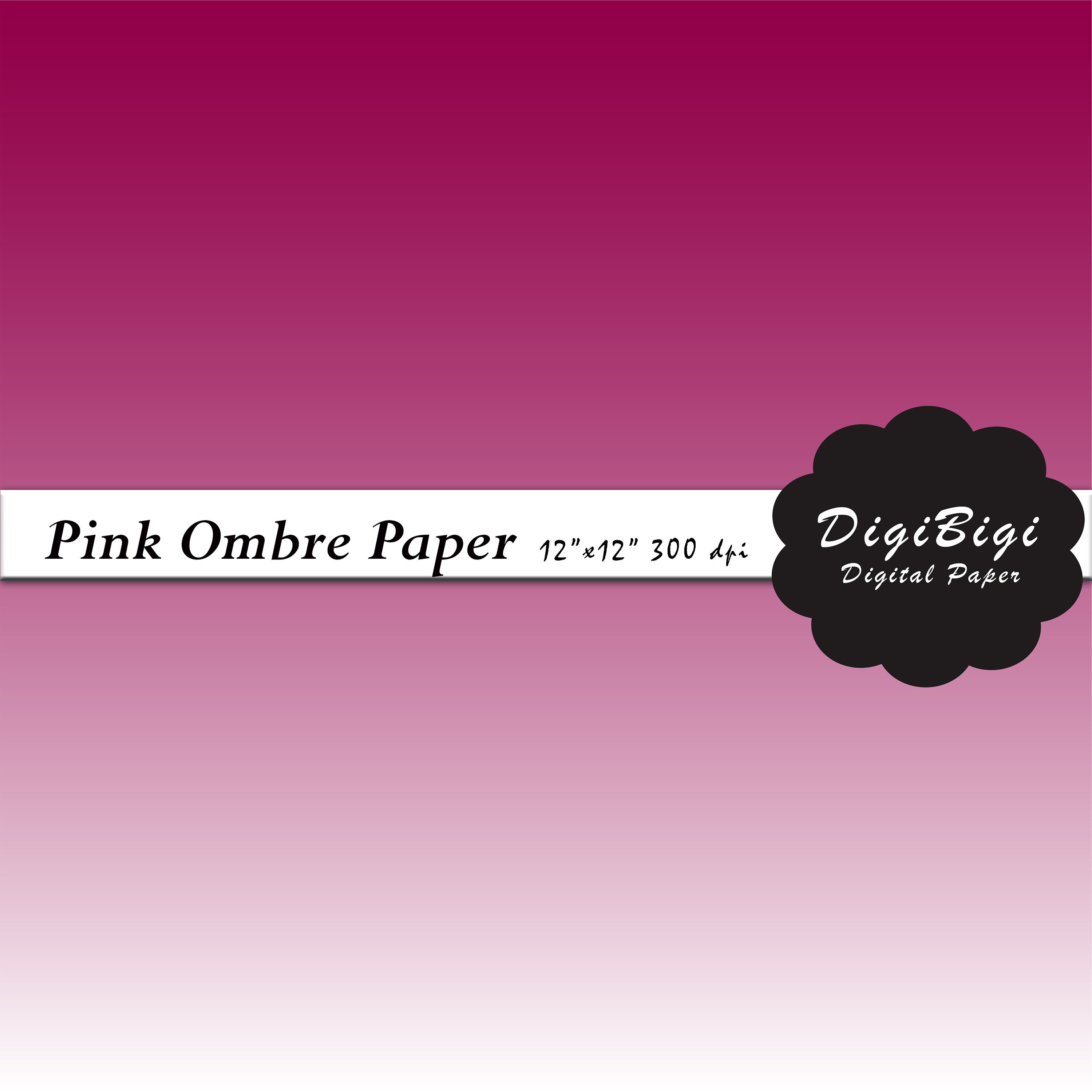 Pink Ombre Digital Paper, Pink Digital Paper, 12 X 12, Ombre Digital ...