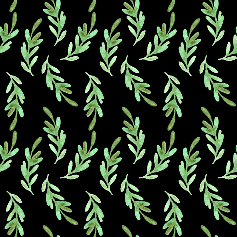 Watercolor Leaves Digital Paper, Seamless Leaves Digital Paper ...