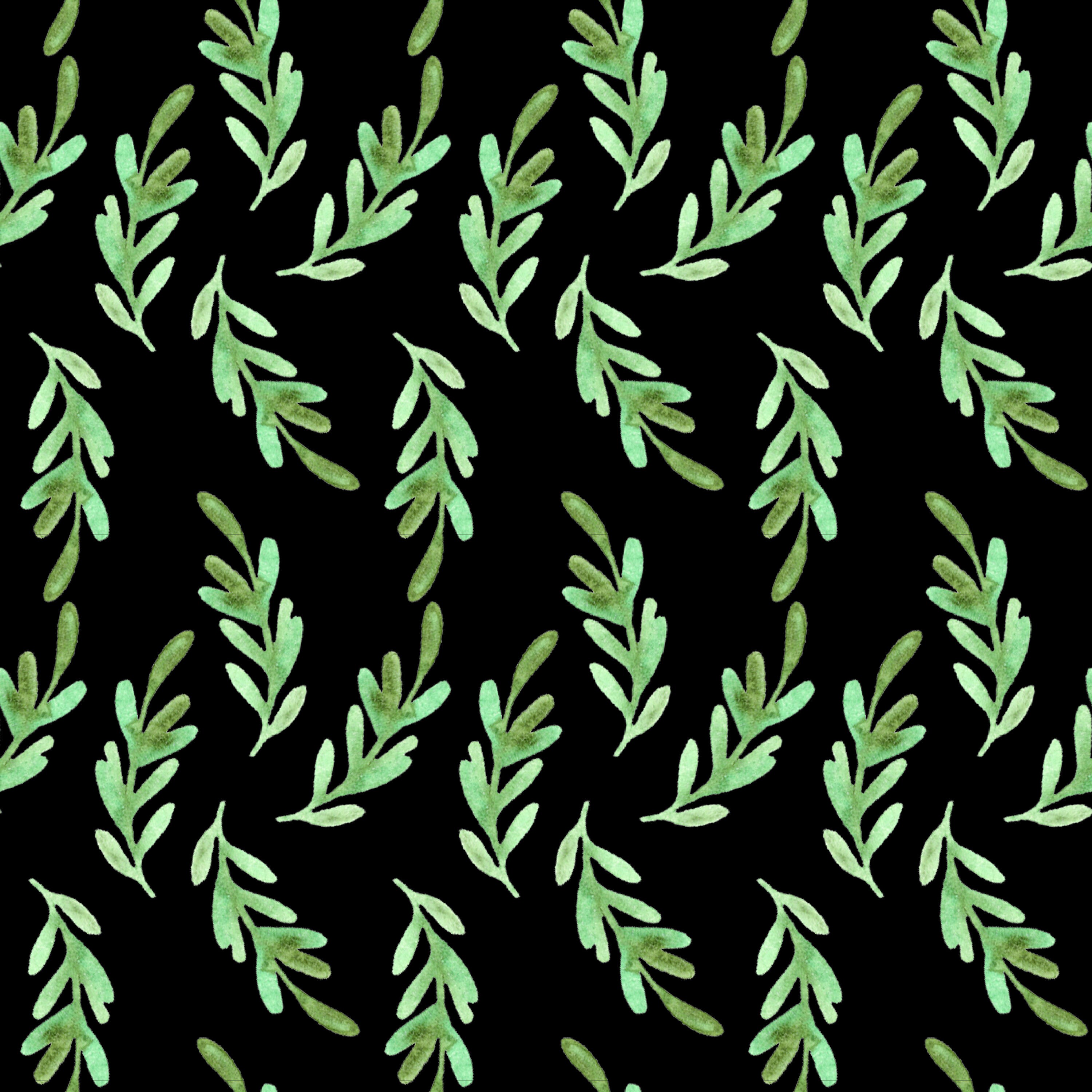 Watercolor Leaves Digital Paper, Seamless Leaves Digital Paper ...