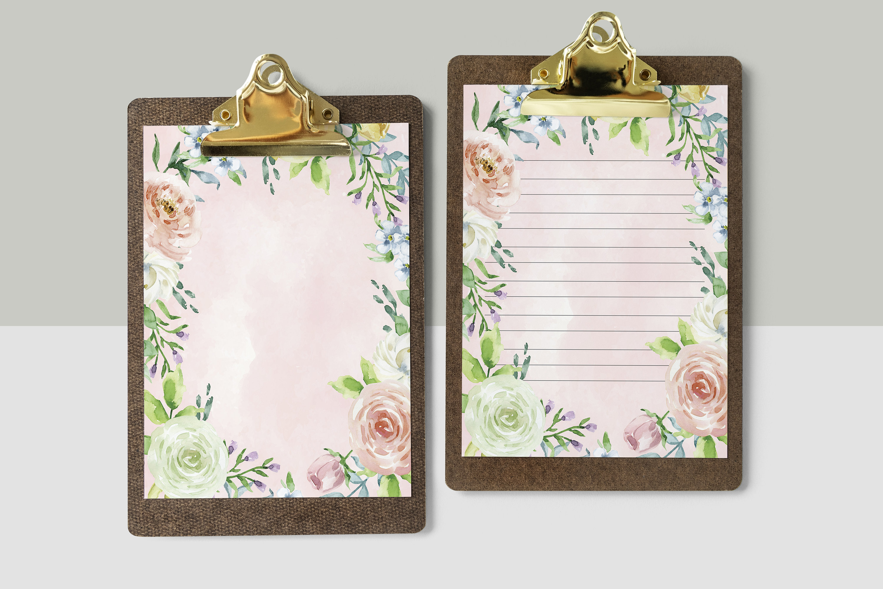 Pink writing paper Pink floral letter paper Floral - Etsy France