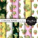 Cactus Digital Paper, Hand Drawn Cactus Digital Paper, Cactus Patterns ...