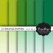 Green Digital Paper, Green Ombre Paper, 12 X 12, Green Digital ...