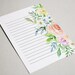 Floral Writing Paper, Watercolor Floral Letter Paper, Floral Stationery ...