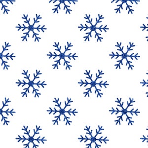 Blue Glitter Snowflakes Digital Paper: Christmas Scrapbook (digital ...