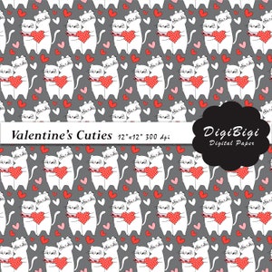 Valentines Digital Paper, Seamless Valentines Digital Paper, Seamless ...