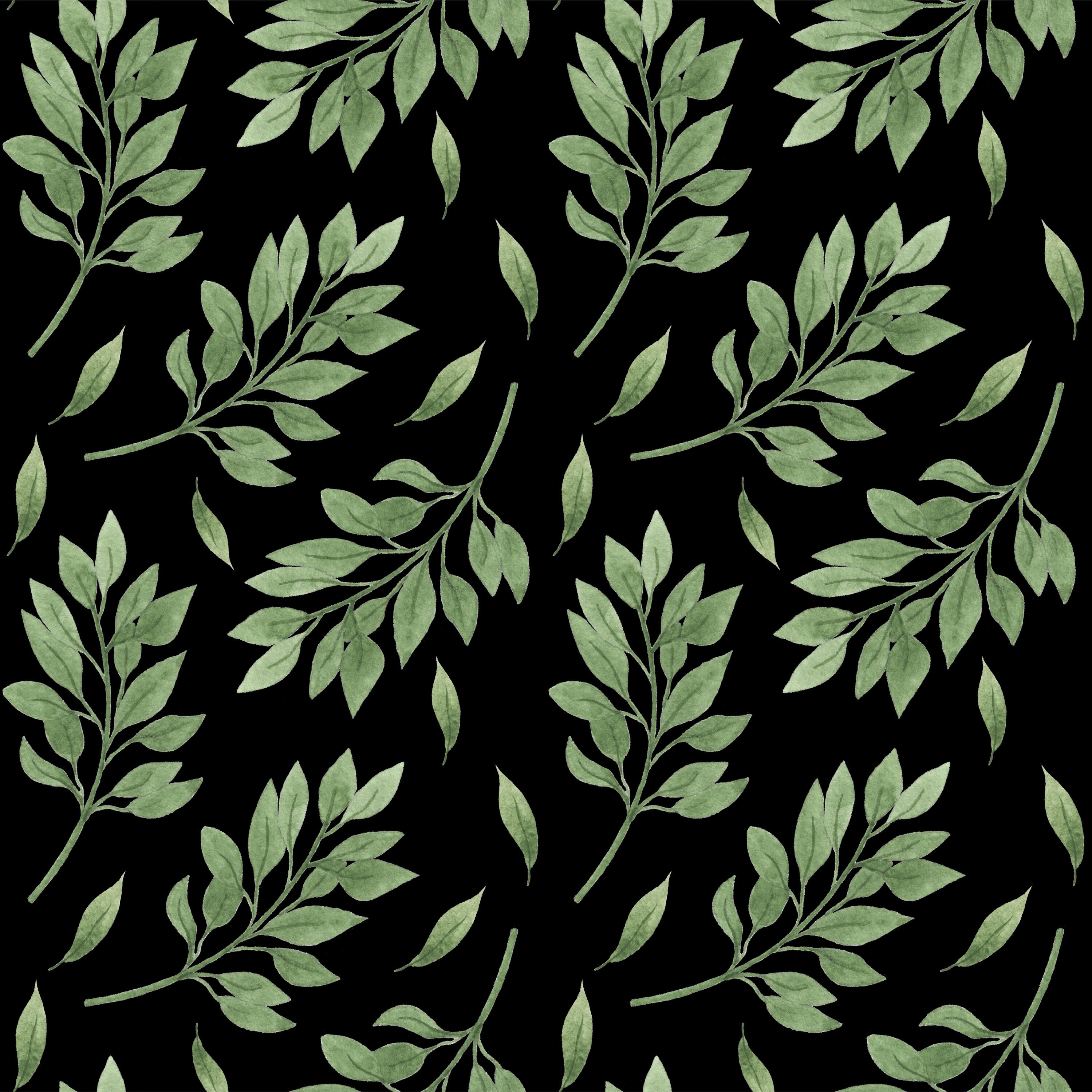 Watercolor Greenery Digital Paper, Seamless Tropical Digital Paper ...