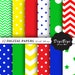 Colorful Digital Paper Fun Digital Paper Bright Colors - Etsy