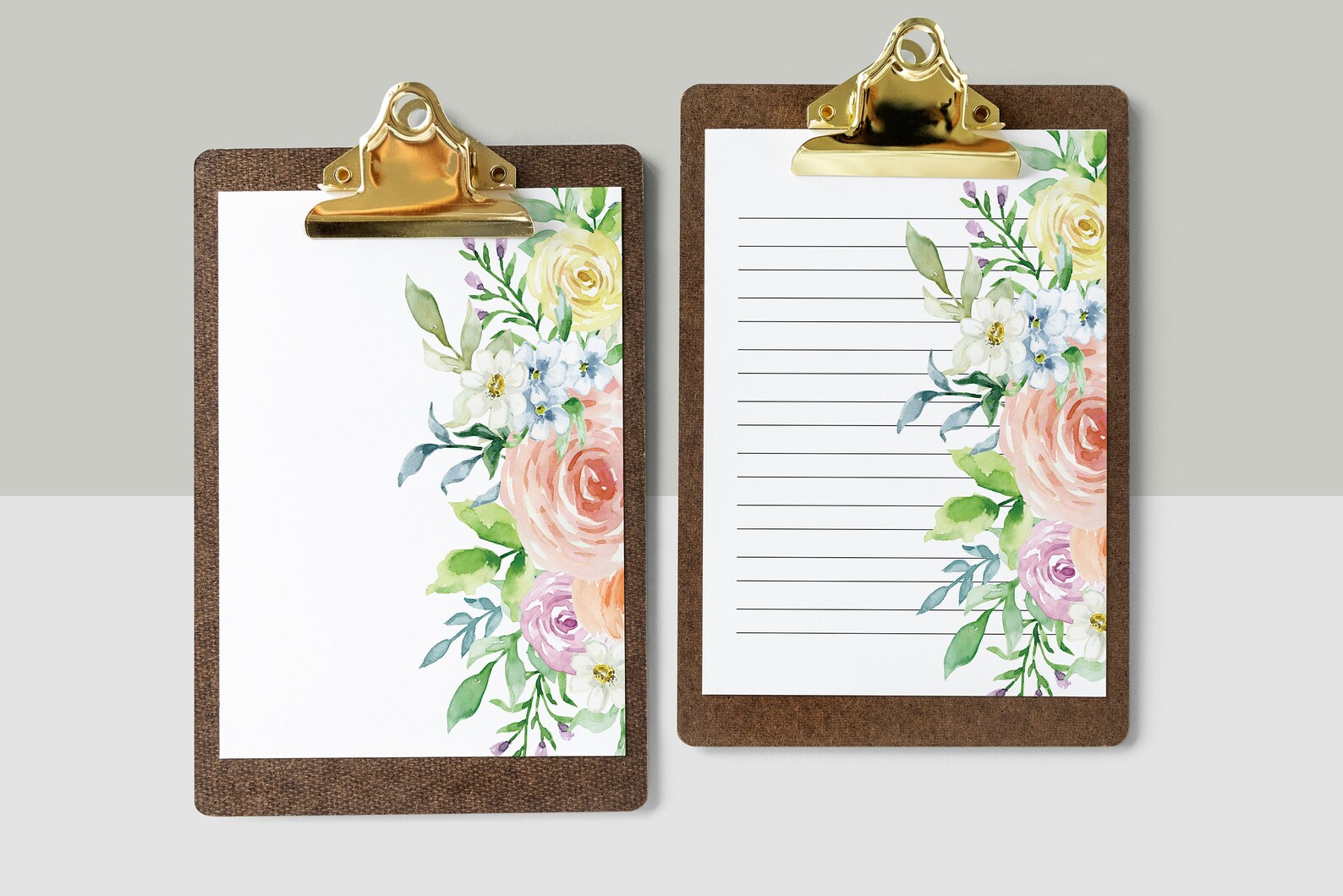 Floral Writing Paper, Watercolor Floral Letter Paper, Floral Stationery ...