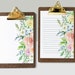 Floral Writing Paper, Watercolor Floral Letter Paper, Floral Stationery ...