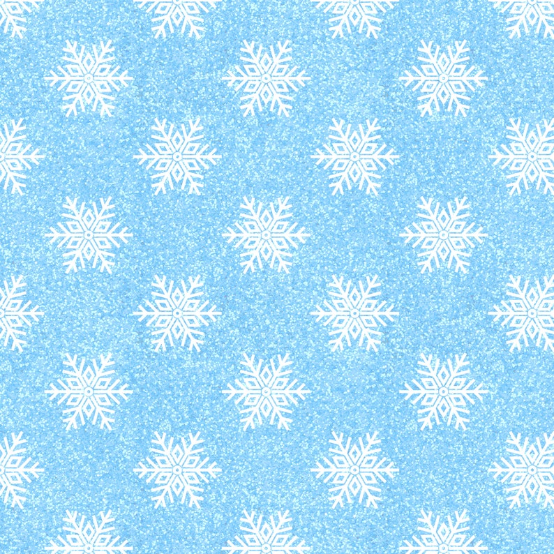 Blue Glitter Snowflakes Digital Paper: Christmas Scrapbook (digital ...