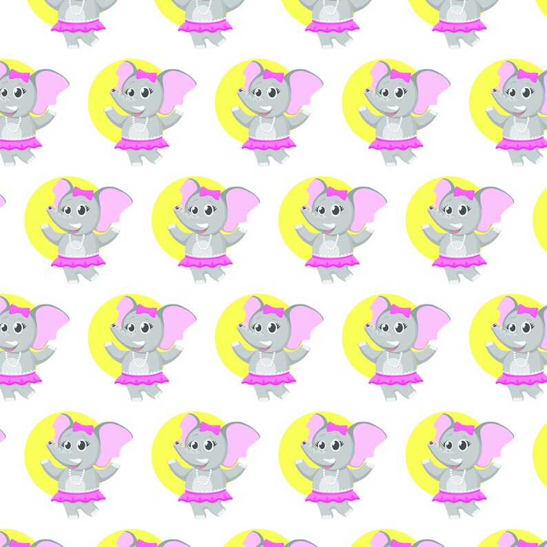 Baby Elephant Digital Paper, Baby Elephant Background, Baby Animal ...