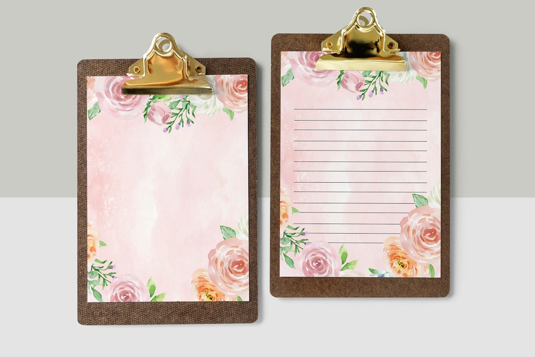 Pink Writing Paper, Pink Floral Letter Paper, Floral Stationery, Roses ...