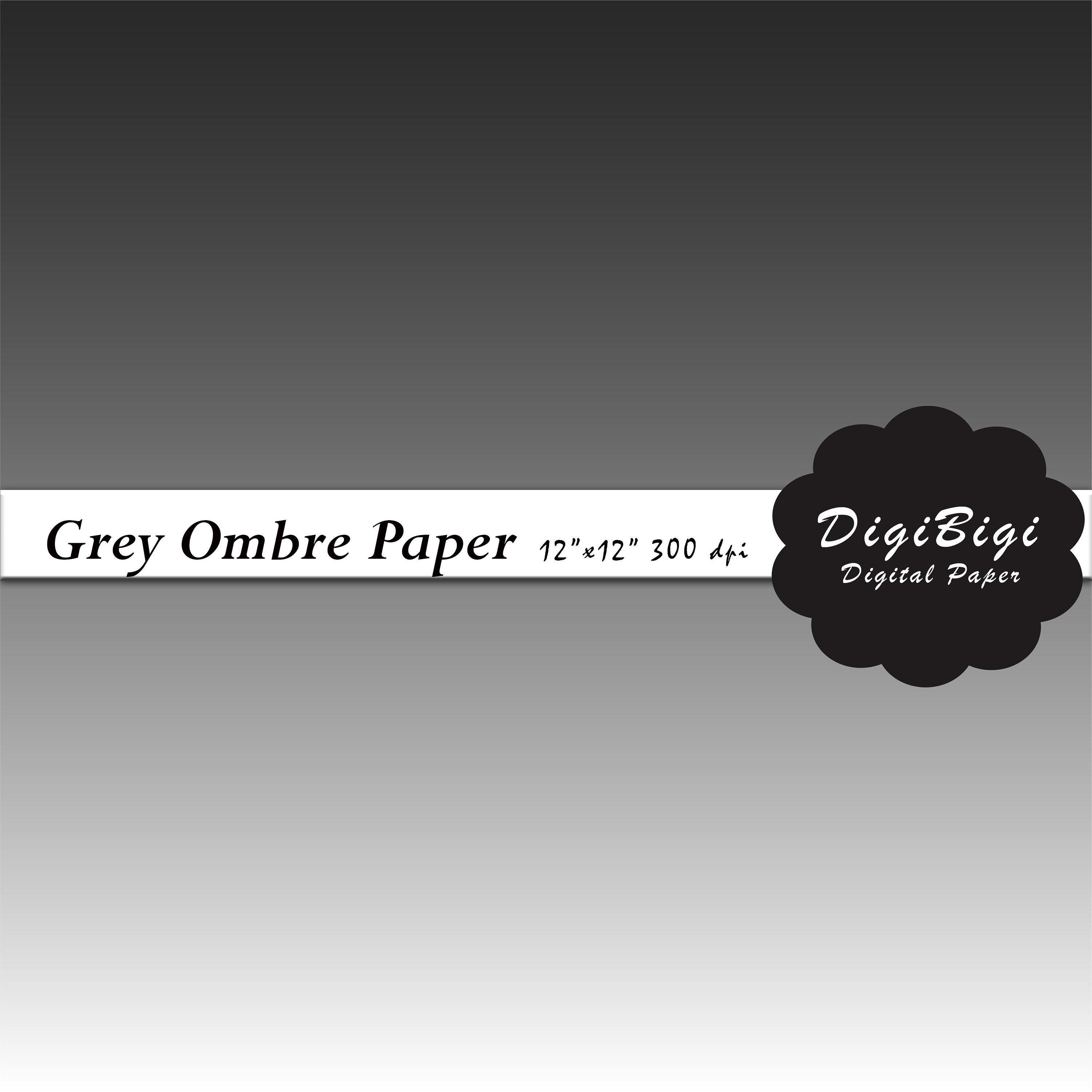 Grey Digital Paper, Grey Ombre Digital Paper, 12 X 12, Ombre Digital ...