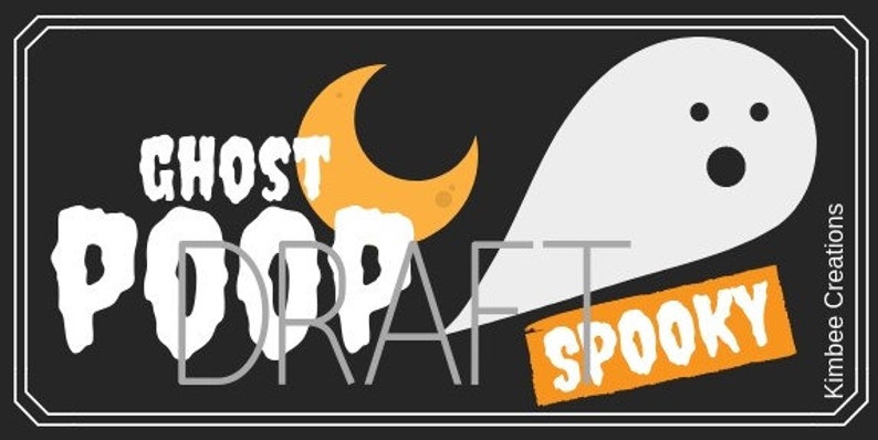 Halloween Ghost Poop Labels - Etsy