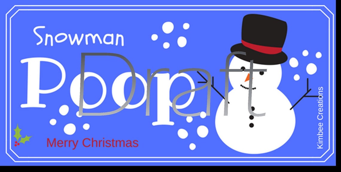 Christmas Snowman Poop Labels - Etsy