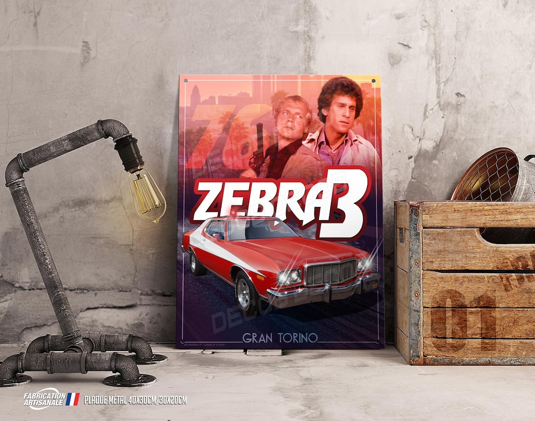 Plaque métal déco Zebra 3 Ford Gran Torino série TV. - Etsy France