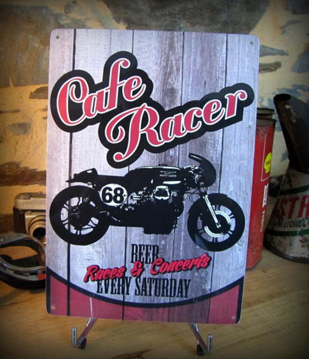 Metal Plate Cafe Racer 30x20 Cm - Etsy