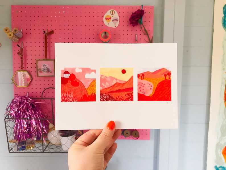 Landscape Trio Art Print Landscape Wall Art Landscape - Etsy