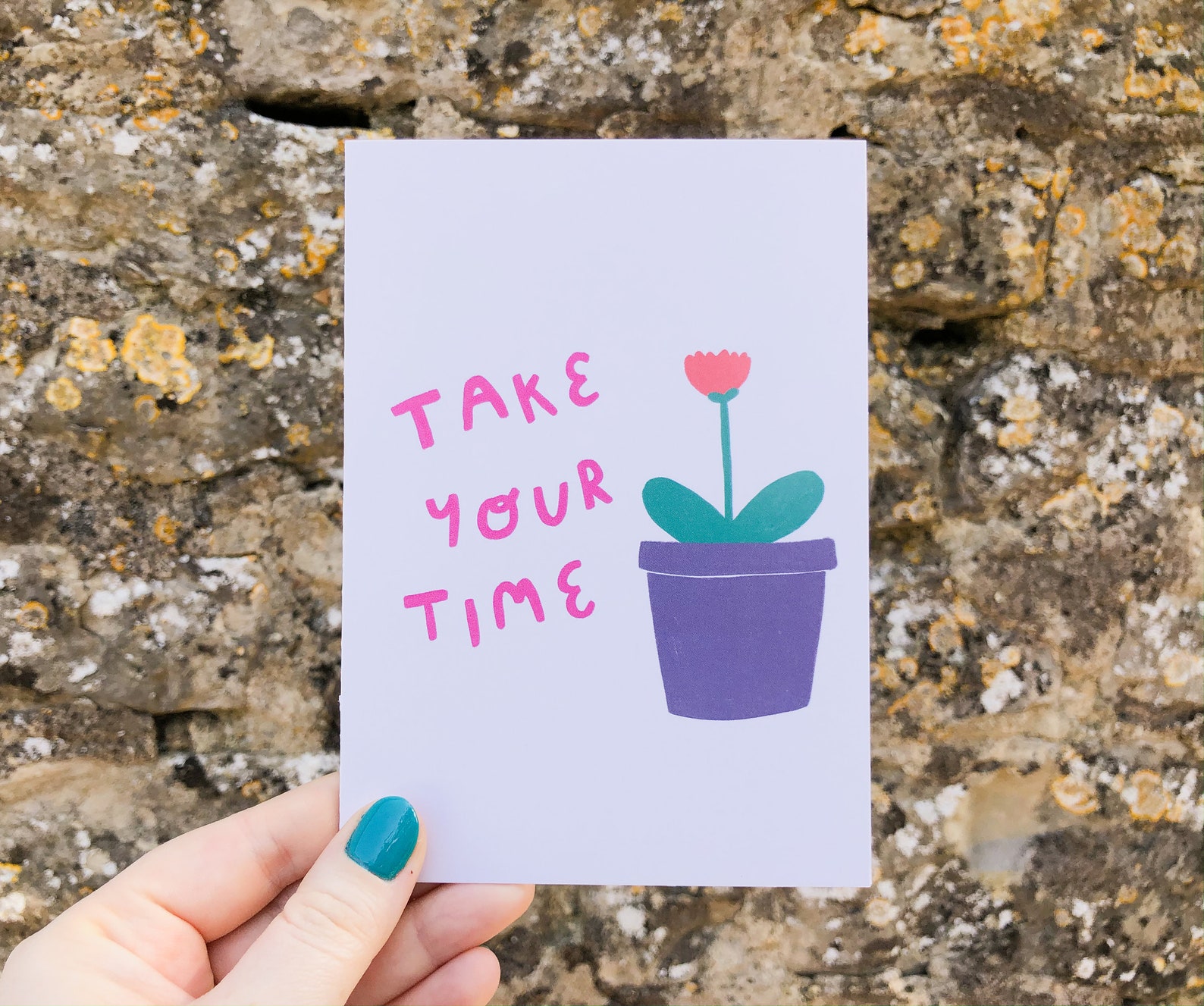 Take Your Time Greetings Card Condolences Card Mental Health - Etsy