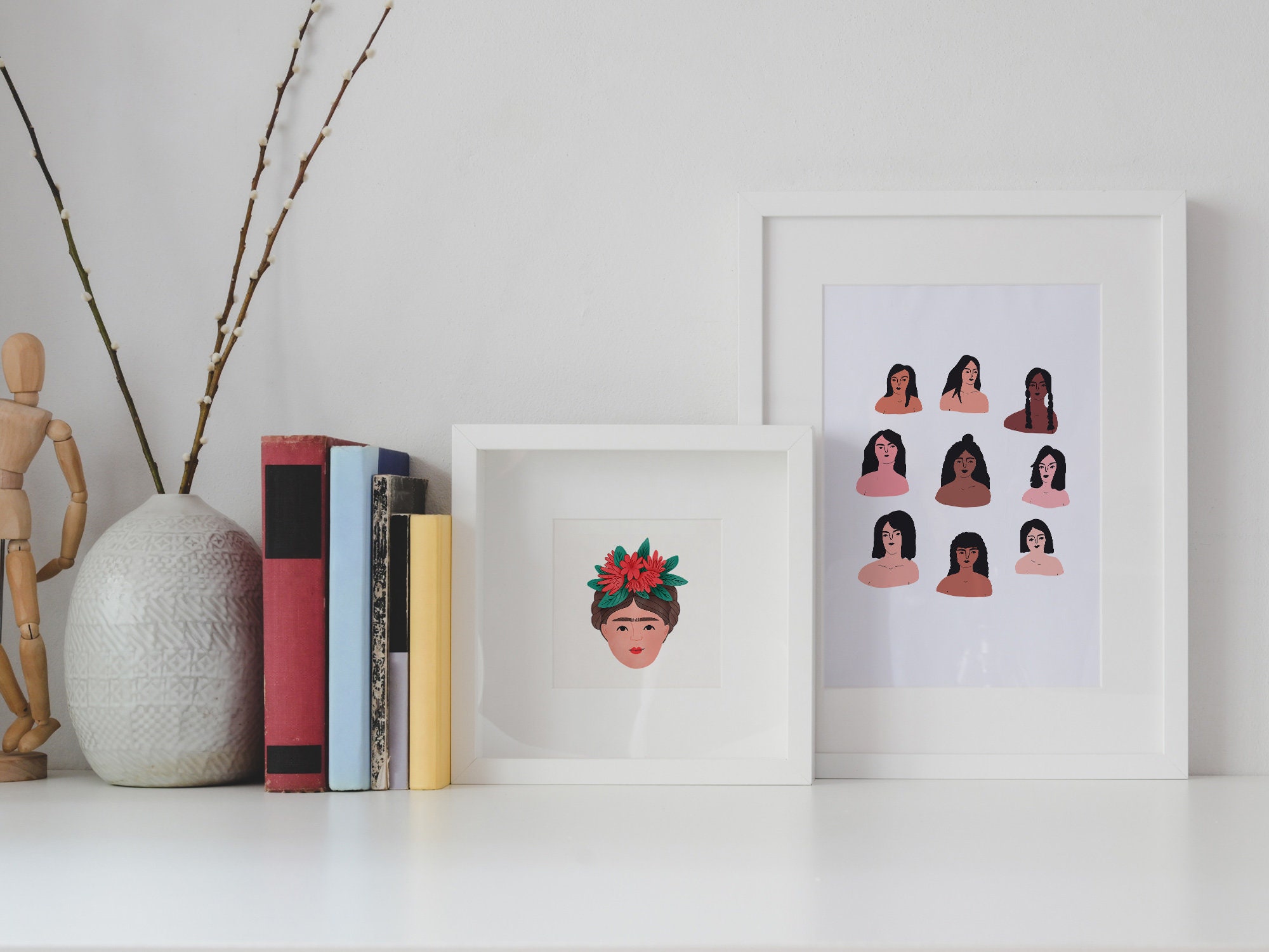 Frida Kahlo Art Print Portrait Frida Kahlo Poster Artist | Etsy