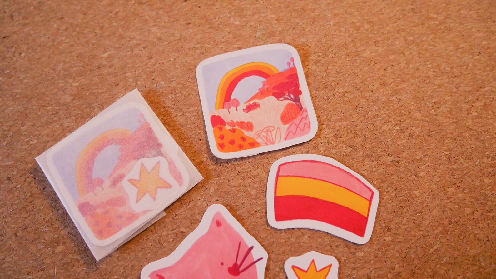 Rainbow Sticker Pack Matte Vinyl Sticker Pack Hydroflask | Etsy