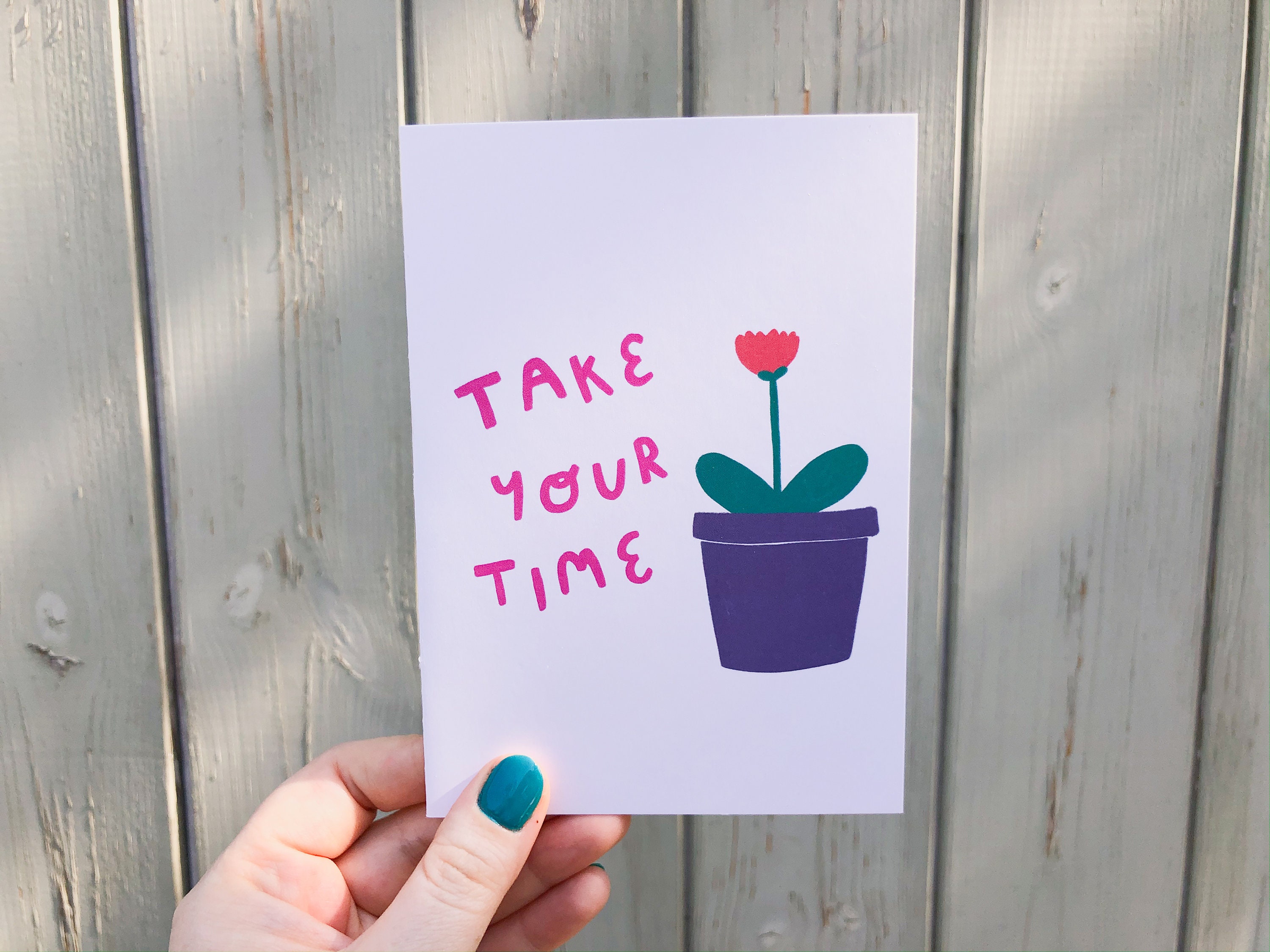 Take Your Time Greetings Card Condolences Card Mental Health - Etsy