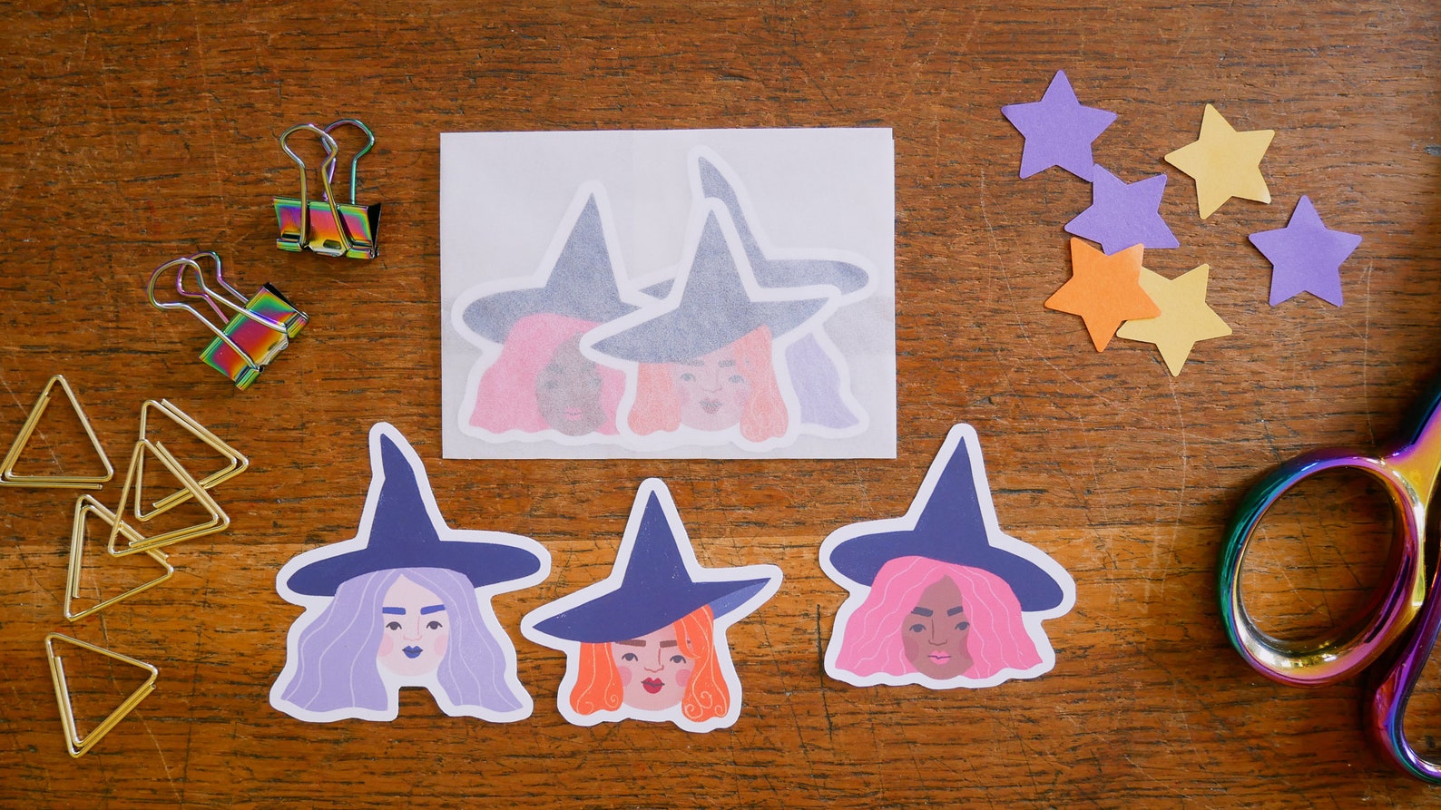 Moody Witches Sticker Pack Witch Sticker Set Magic Stickers - Etsy