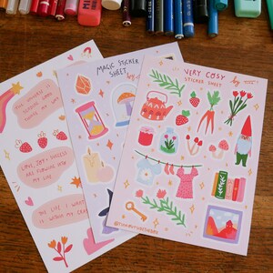 Cozy Fall Sticker Sheet Planner Stickers Aesthetic Stickers - Etsy