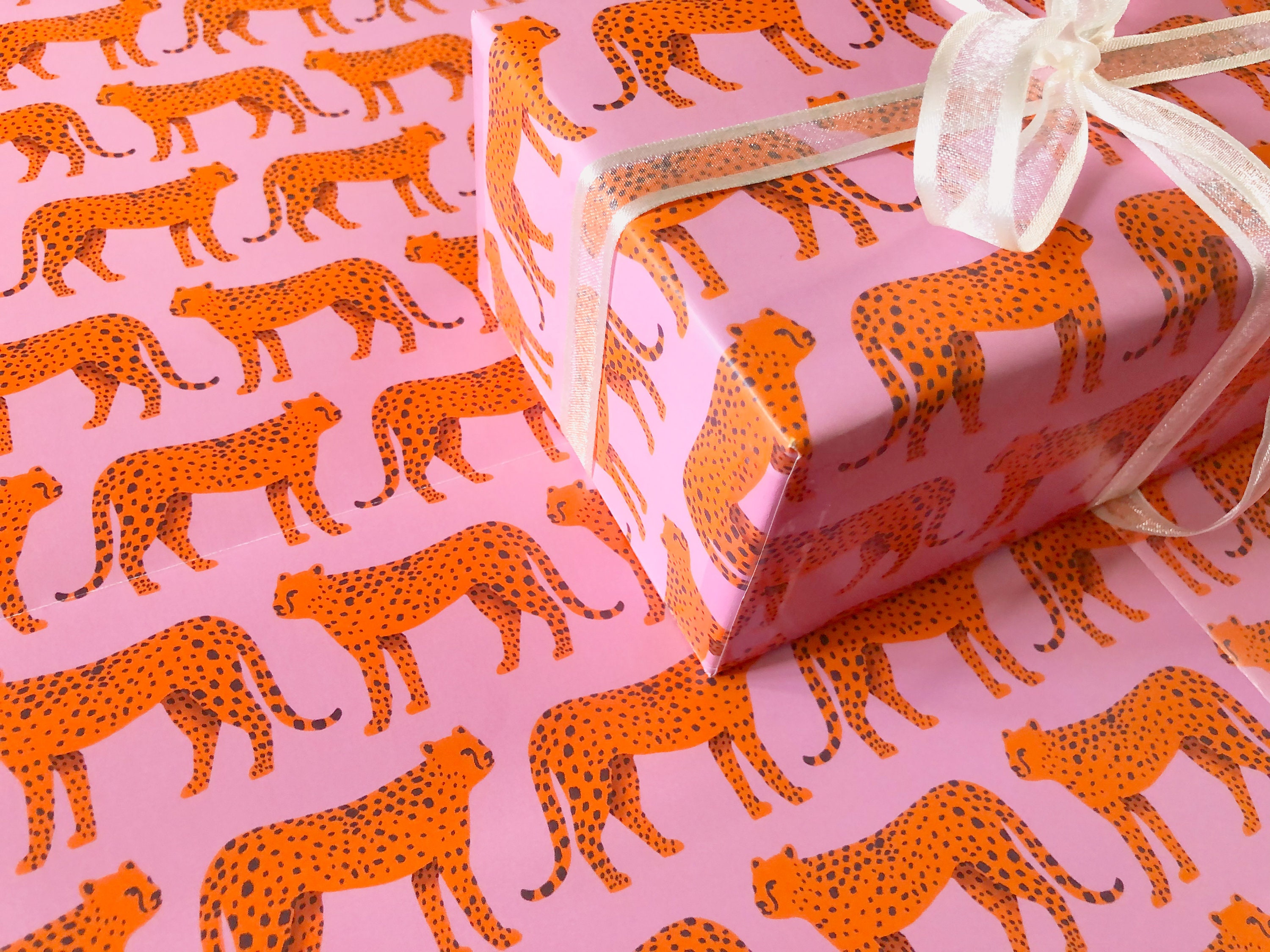 Leopard Print Wrapping Paper Cheetah Gift Wrap Birthday Gift | Etsy