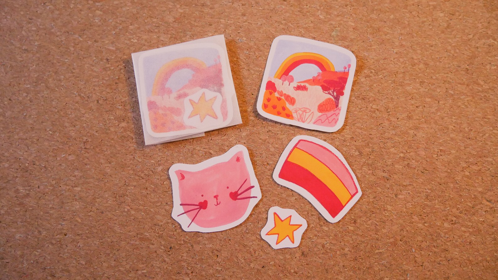 Rainbow Sticker Pack Matte Vinyl Sticker Pack Hydroflask | Etsy