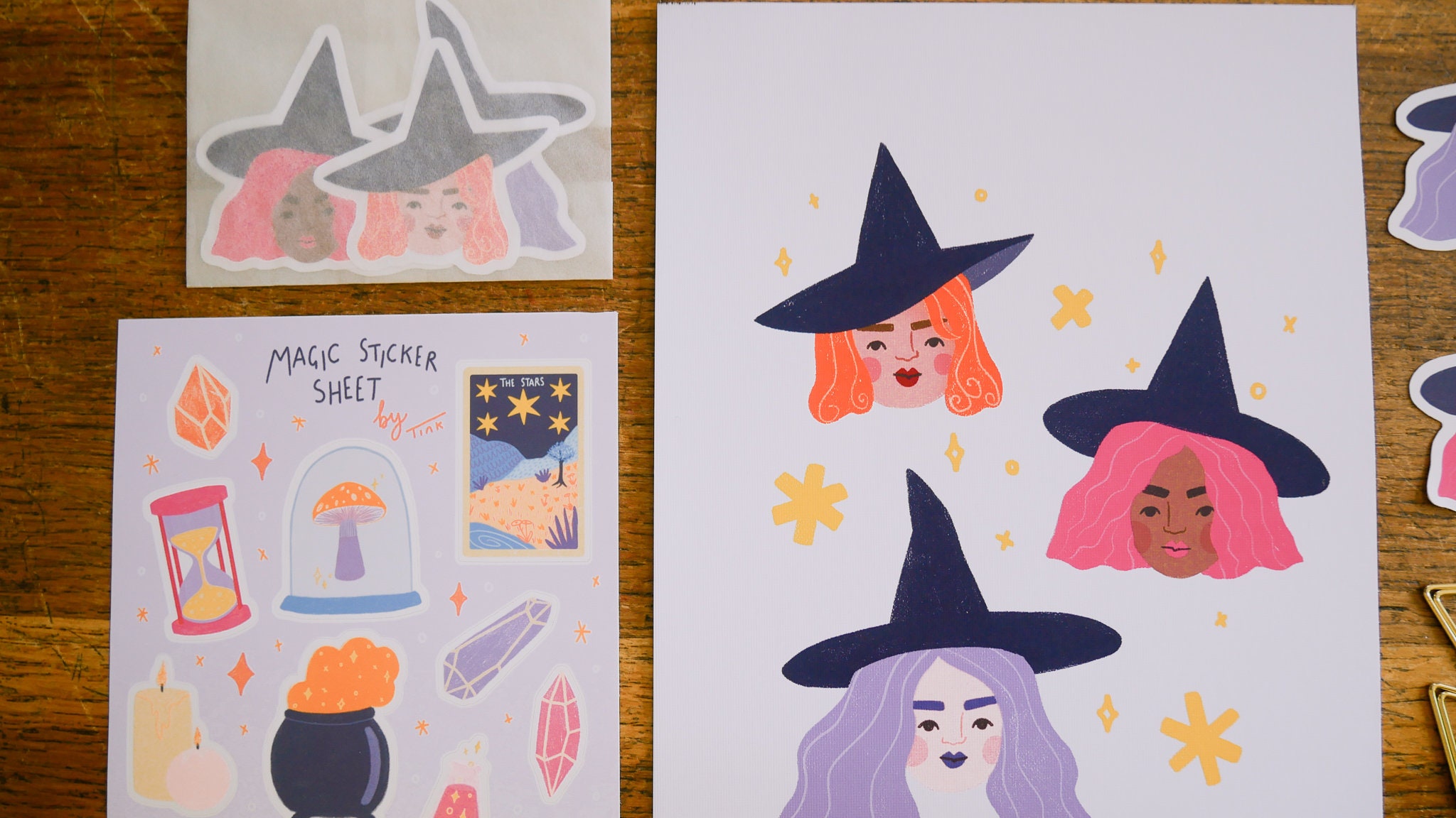 Moody Witch Print, Resting Witch Face, Halloween Decor, Pastel Goth ...