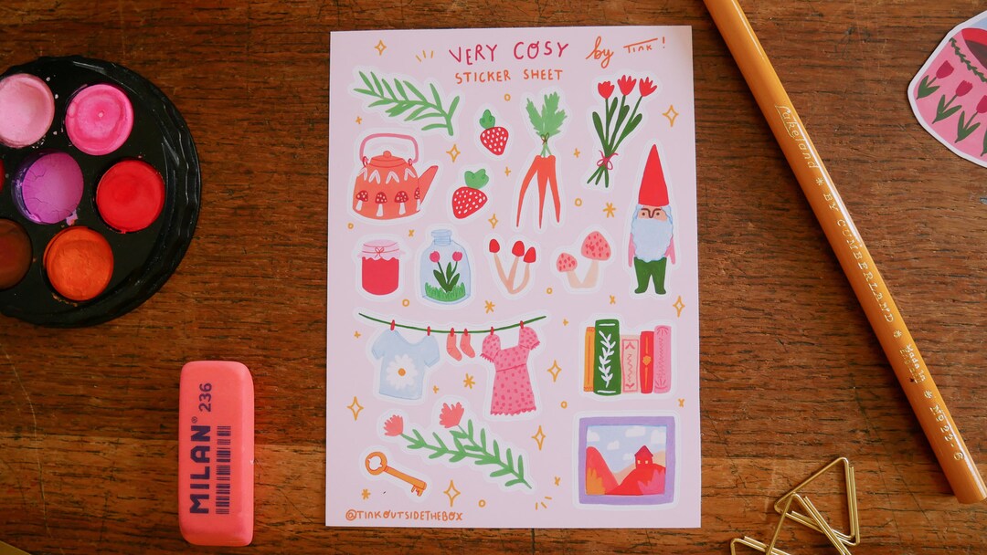 Cozy Fall Sticker Sheet Planner Stickers Aesthetic Stickers - Etsy