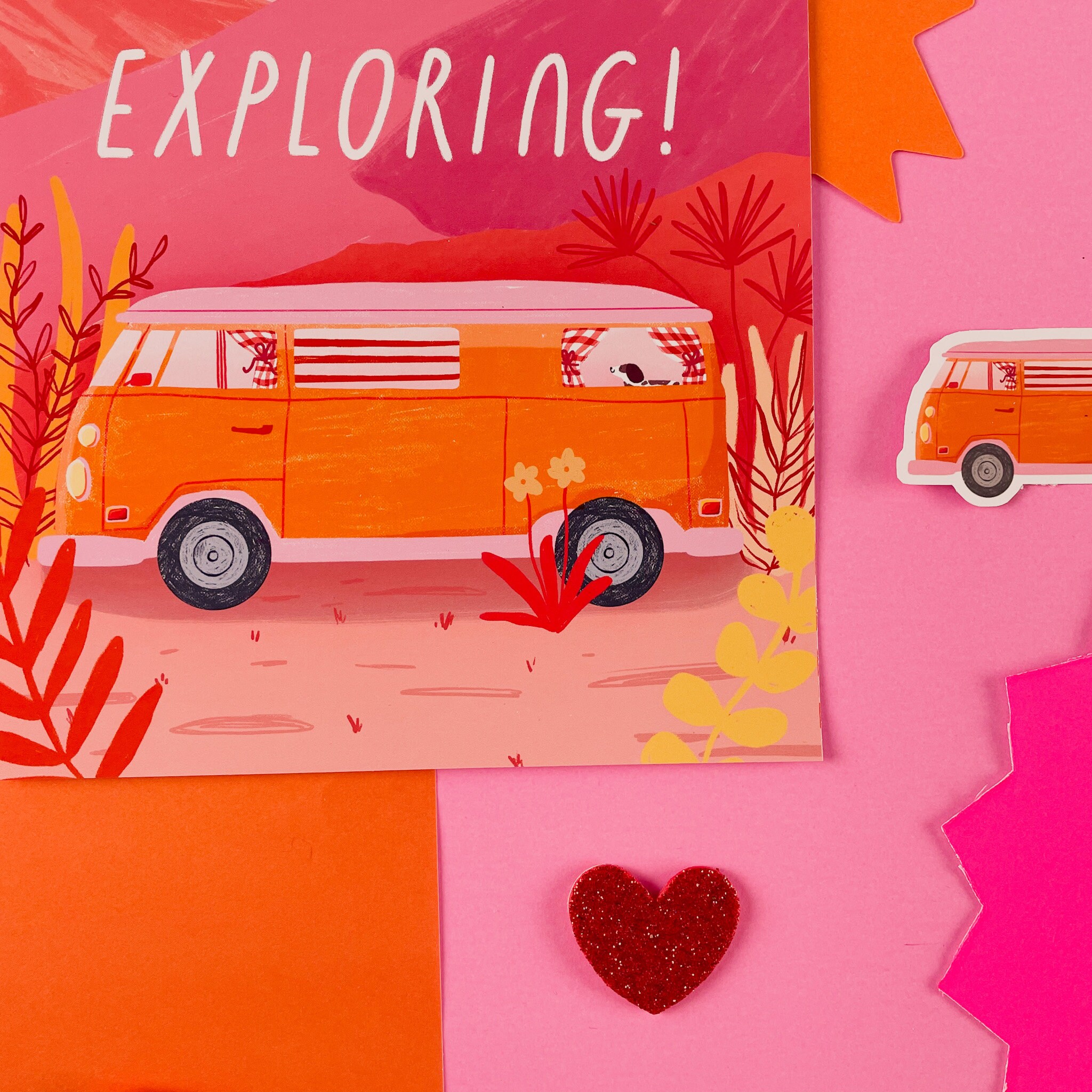 Let's Go Exploring Art Print Travel Gift Van Life Print - Etsy