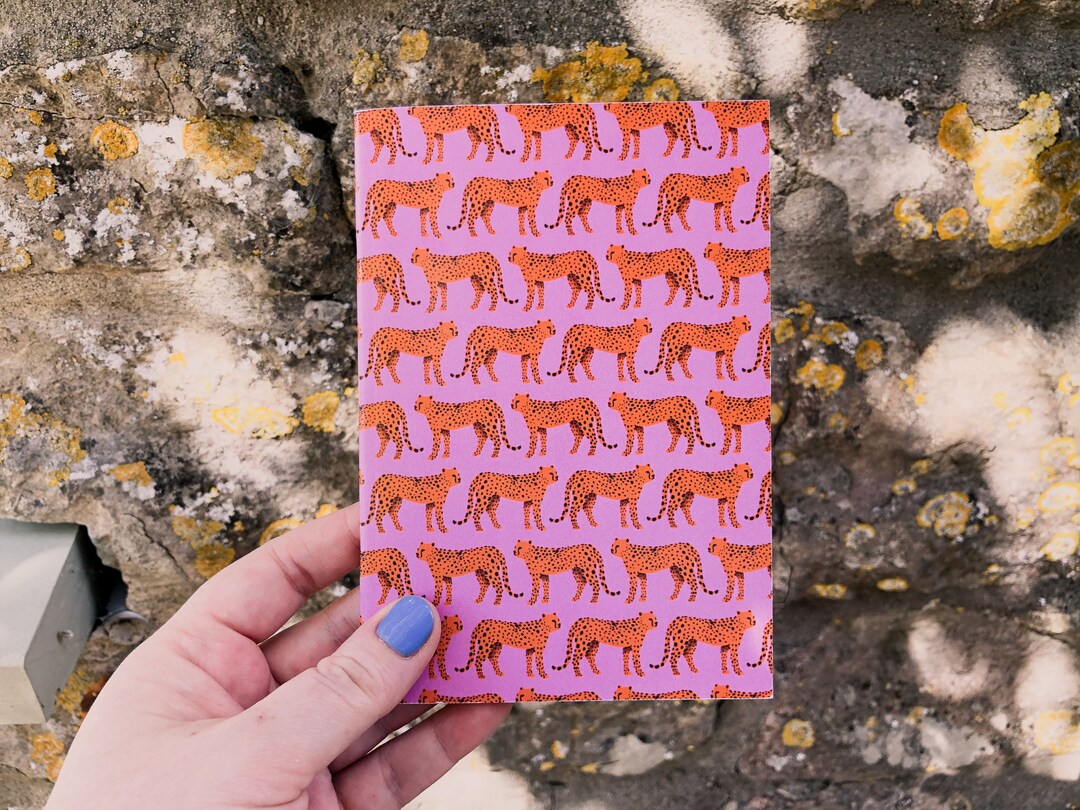 Cheetah Print A6 Notebook, Cute Notebook, Mini Notebook, Bullet Journal ...