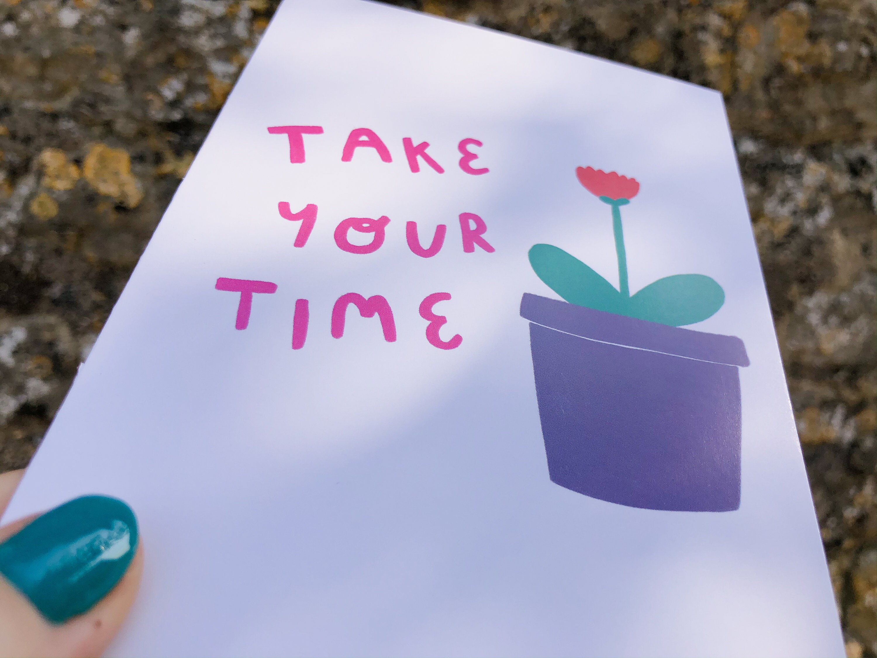 Take Your Time Greetings Card Condolences Card Mental Health - Etsy