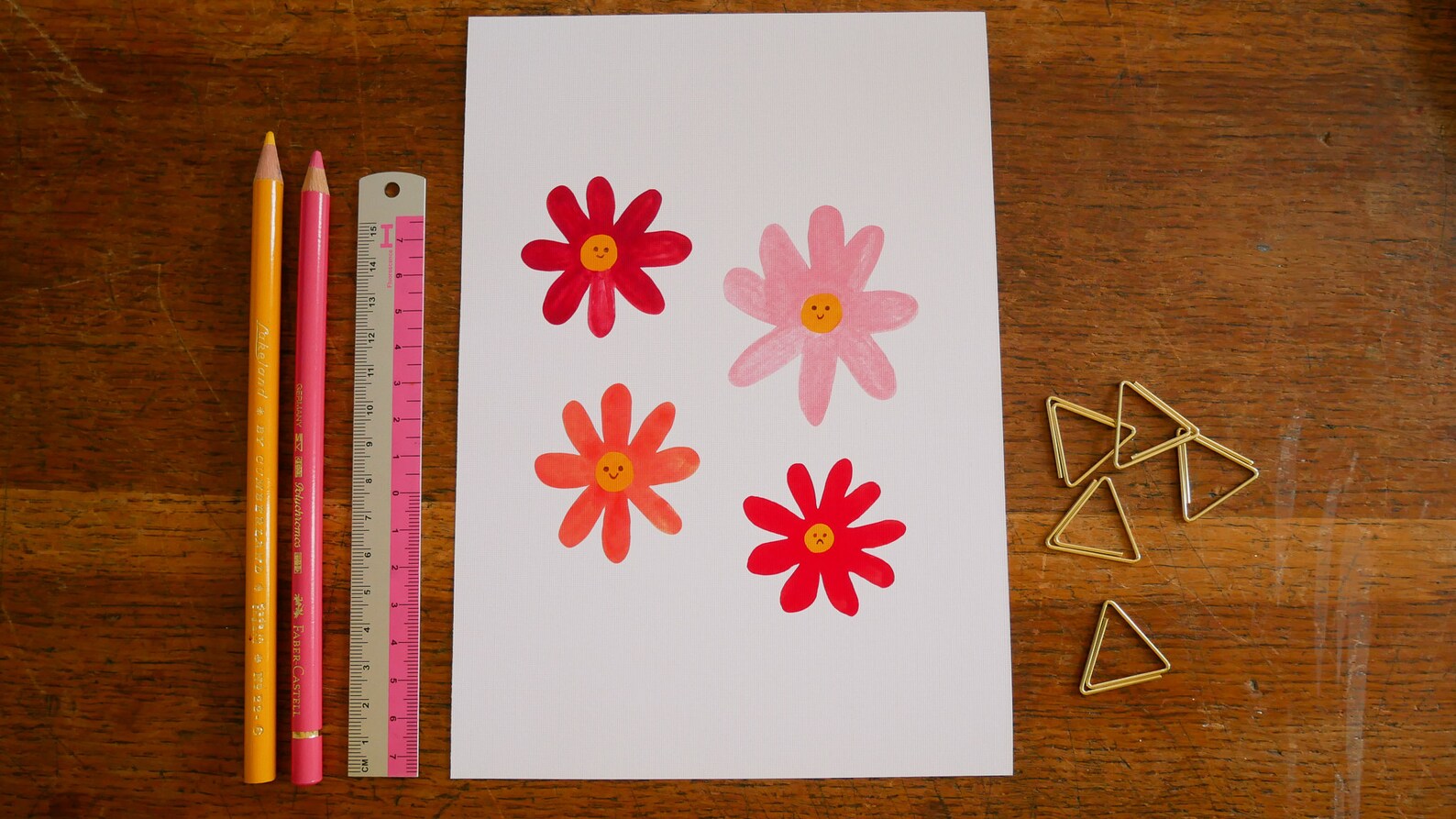 Happy + Sad Flower Painting, Botanical Print, Floral Wall Art ...