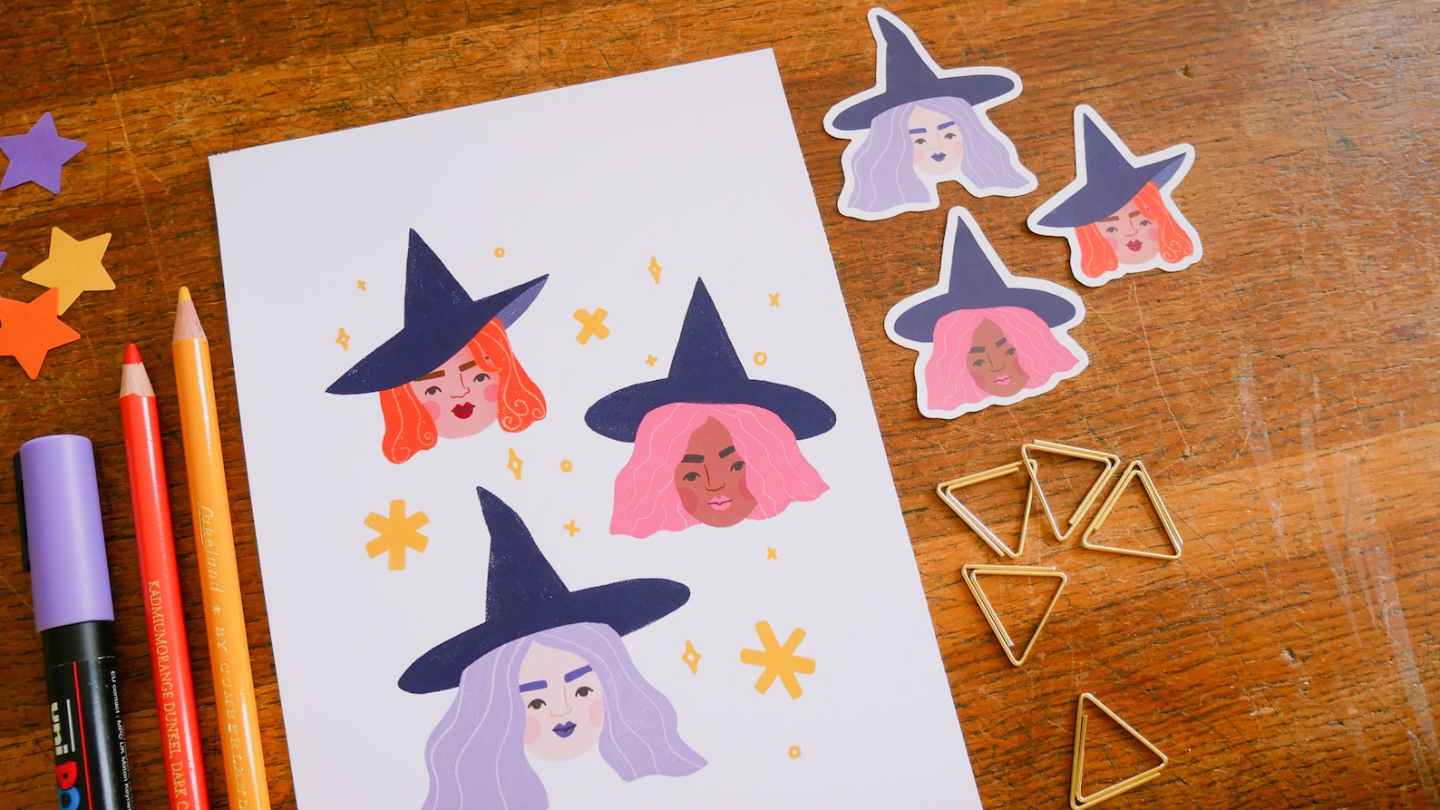 Moody Witches Sticker Pack Witch Sticker Set Magic Stickers - Etsy