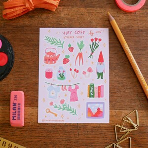 Cozy Fall Sticker Sheet Planner Stickers Aesthetic Stickers - Etsy