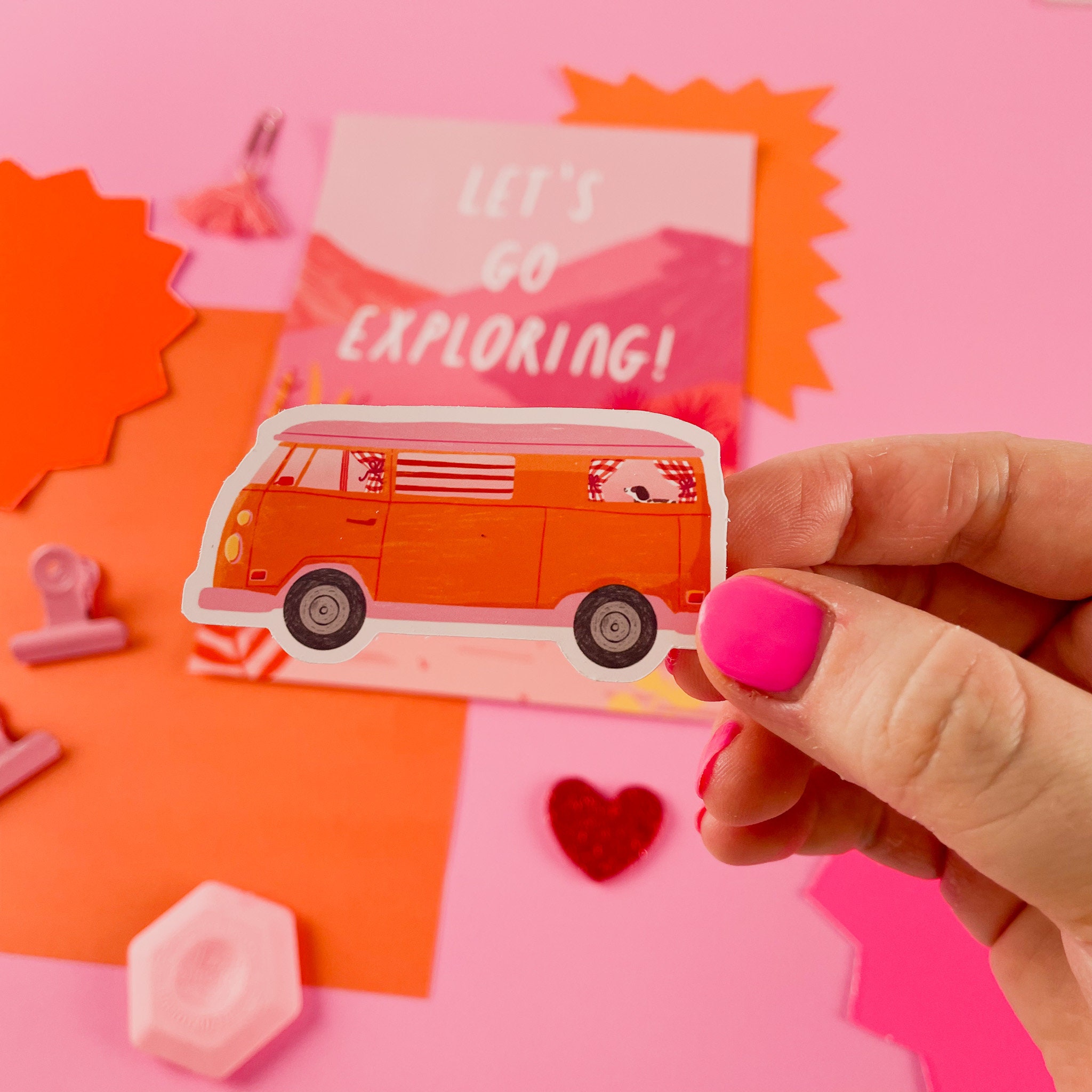 Let's Go Exploring Art Print Travel Gift Van Life Print - Etsy