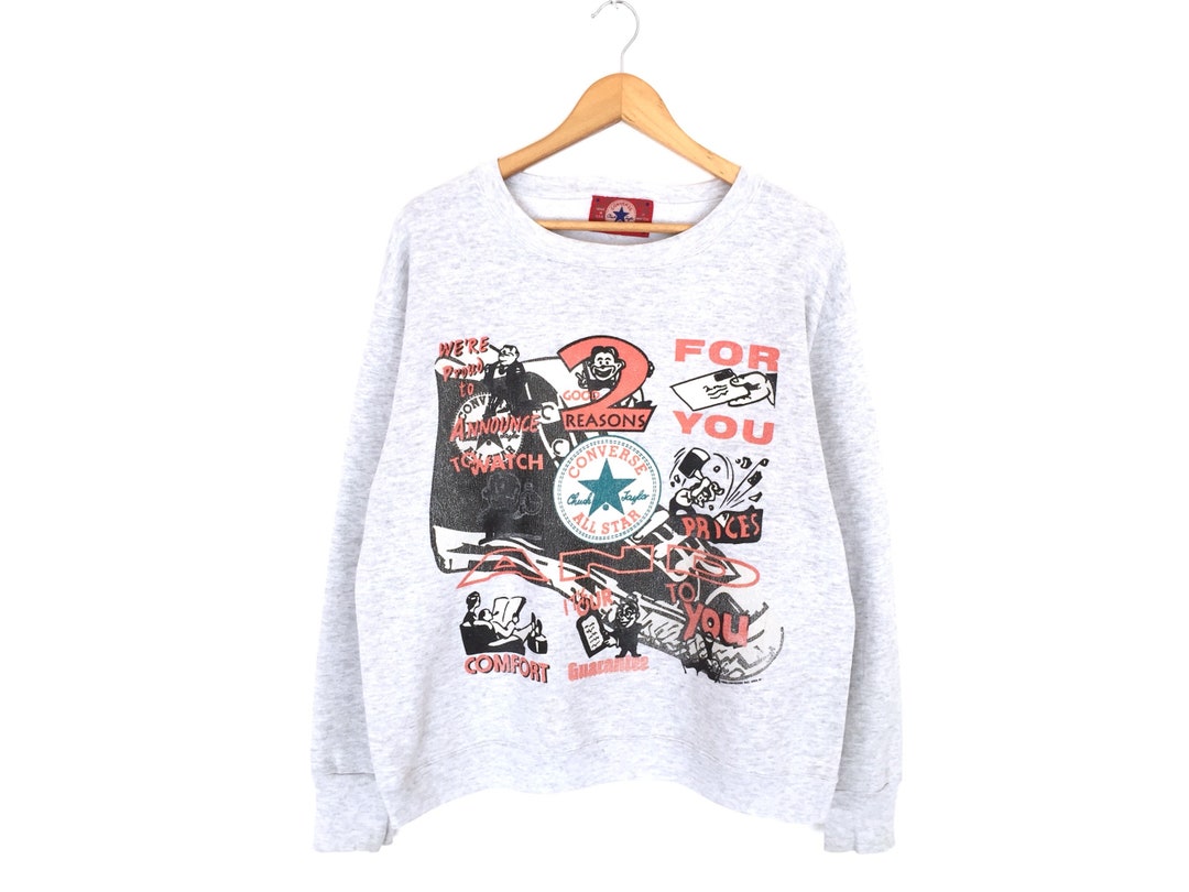 Converse All Star Spellout Jersey Jumper Sudadera Vintage 90s Bonitos ...