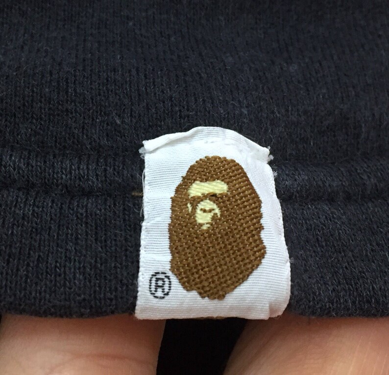 A Bathing Ape Bape Spellout Short Sleeve Pullover Jumper Sweatshirt ...