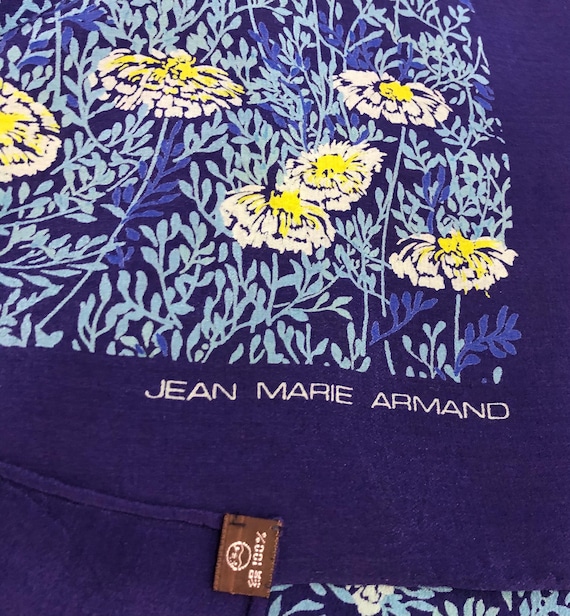 Jean Marie Armand Flower Silk Scarf Vintage (30”x”30) - Gem